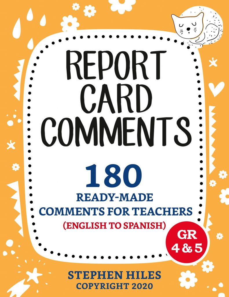 Report Card Comments: (Written in both English & Spanish!) - store