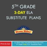 5th Grade 3-Day ELA Substitute Plans - Teacher Classroom Resources Store
